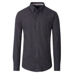 Langarmhemd Casamoda "Casamoda Freizeithemd uni", Herren, Gr. XL, Normalgr&ouml;&szlig;en, schwarz, 100% Baumwolle, unifarben, l&auml;ssig geschnitten, Hemden