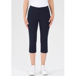 Caprihose Stehmann "Ina", Damen, Gr. 42, N-Gr, blau (marine), Web, Obermaterial: 72% Viskose, 25% Polyamid, 3% Elasthan, 3/4-L&auml;nge, Hosen Caprihose, Sommerhose in Gr&ouml;&szlig;en 32 bis 52