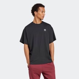 T-Shirt adidas originals "ESS OS TEE", Herren, Gr. S, schwarz, Obermaterial: 100% Baumwolle, Shirts T-Shirt, lockere Silhouette, mit geripptem Rundhalsausschnitt, aus Baumwolle
