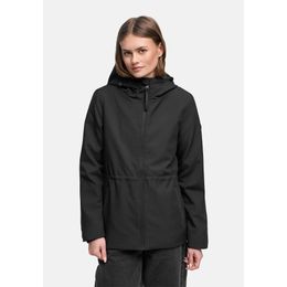 Outdoorjacke Marikoo "Katzilein", Damen, Gr. L, schwarz, Obermaterial: 100% Polyester. Futter: 100% Polyester. Wattierung: 100% Polyester. &Auml;rmelfutter: 100% Polyester, Jacken Outdoorjacke, Leichte &Uuml;bergangsjacke mit Kapuze und Kordelzug