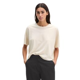 Marc O'Polo T-Shirt MARC O'POLO "aus weichem Single Jersey", Damen, Gr. L, grau silk, Obermaterial: 65% Lyocell, 35% Baumwolle, unifarben, Basic, loose fit, Rundhals, Shirts T-Shirt