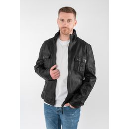 Mauritius Herren Lederjacke "MMJorric"schwarz, Gr. M, unifarben, Obermaterial: 100% Schafsleder. Futter: 100% Polyester. &Auml;rmelfutter: 100% Polyester,