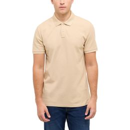 Kurzarmshirt Mustang "Herren Style Palco", Herren, Gr. L, beige, Piqu&eacute;, 100% Baumwolle, Rundhals, Shirts