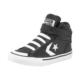 Sneaker Converse "PRO BLAZE STRAP LEATHER", Kinder, Gr. 32, schwarz-wei&szlig; (schwarz, wei&szlig;), Leder, Schuhe Sneaker