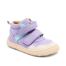 Lauflernschuh bisgaard "barefoot becky", Baby, Gr. 28, violett, Leder, Schuhe Lauflernschuh, Sneaker, Klettschuh mit Klettverschluss, Gr&ouml;&szlig;enschablone zum Download