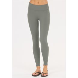 ENDURANCE ATHLECIA Trainingstights ATHLECIA "Luxe", Damen, Gr. 46, EURO-Gr&ouml;&szlig;en, khaki, 80% Polyamid, 20% Elasthan, unifarben, Hosen, mit Kompressionswirkung