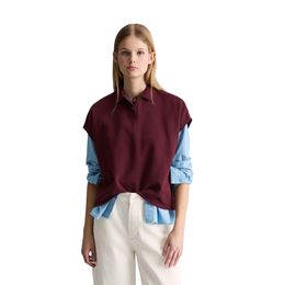 Marc O'Polo Poloshirt MARC O'POLO DENIM "aus Organic Cotton", Damen, Gr. L, merlot rot, Obermaterial: 100% Baumwolle, unifarben, Shirts