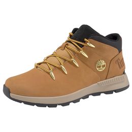 Schn&uuml;rboots Timberland "SPRINT TREKKERMID LACE UP SNEAKER", Damen, Gr. 41,5, gelb (wheat), Leder, Schuhe Schn&uuml;rboots, Winterschuhe, Sneakerboots, Winterboots