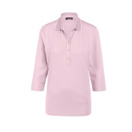 Poloshirt GOLDNER "Trageangenehmes Poloshirt aus hochwertiger Micro-Modal Qualit&auml;t", Damen, Gr. 44, rosa, Obermaterial: 52% Modal CMD. 39% Nylon NY. 9% Elasthan EL., Tubular, Shirts, Mit Glitzerkante am Kragen und edlem Stick-Label