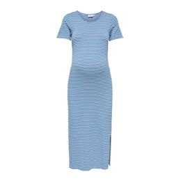 Only Maternity Umstand Kleid 'OLMMALENE' Damen Gr&ouml;&szlig;e 36 himmelblau / wei&szlig; Sommerkleid