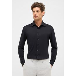 Langarmhemd Eterna "SLIM FIT", Herren, Gr. 40, Normalgr&ouml;&szlig;en, schwarz, 58% Baumwolle, 42% Polyester, schmal, Manschette, Hemden, NON IRON (b&uuml;gelfrei)