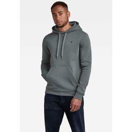 G-Star Raw Kapuzensweatshirt G-STAR "Premium Hoody", Herren, Gr. M, grau (graphite), Sweatware, Obermaterial: 55% Baumwolle, 45% Polyester, unifarben, normal, B&uuml;ndchen, Sweatshirts