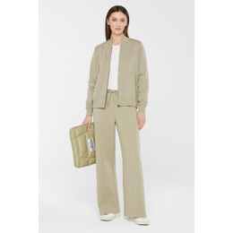 Stoffhose SENSES.THE LABEL, Damen, Gr. XXL, Normalgr&ouml;&szlig;en, light sage, Interlock, Material: 70% Baumwolle, 30% Polyester, unifarben, weit lang, Hosen Stoffhose, mit Elastikbund und Kordel