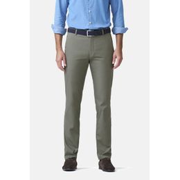 Chinos MEYER "Bonn 1-8142", Herren, Gr. 23, Normalgr&ouml;&szlig;en, oliv, 88% Baumwolle, 10% Seide, 2% Elasthan, unifarben, regular fit lang, Hosen, Seide-Bio-Baumwolle