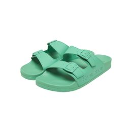 Sandale Karl Kani "Karl Kani Street Slide", Herren, Gr. 45, bright gr&uuml;n, Kunstfaser, Schuhe Sandale
