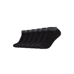 Sneakersocken Mustang "Socken Casual Organic Cotton Sneaker 6-Pack 6er Pack", Herren, Gr. 39-42, schwarz, Obermaterial: 73% Baumwolle CO. 23% Polyester PES. 2% Polyamid PA. 2% Elasthan EL., Socken Sneakersocken