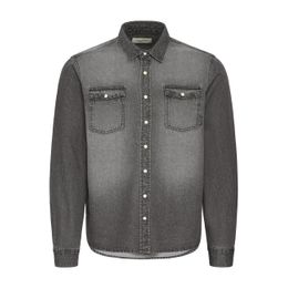 Jeanshemd Blend "Jeanshemd BHDARGO", Herren, Gr. XXL, N-Gr, grau (denim grau), Obermaterial: 100% Baumwolle CO., Hemden Jeanshemd