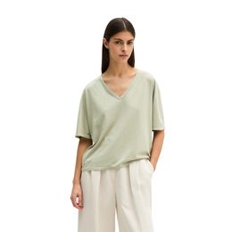 Marc O'Polo MARC O'POLO Damen T-Shirt "mit angeschnittenen &Auml;rmeln"fresh sage, Basic, Gr. XS, unifarben, Obermaterial: 67% Lyocell, 33% Baumwolle, Shirts