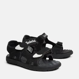 Sandale Timberland "PERKINS ROW BACKSTRAP SANDAL", M&auml;dchen, Gr. 31 (13), schwarz (blk), Synthetik, Schuhe Sandale, mit Klettverschlu&szlig;