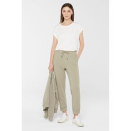 Sporthose SENSES.THE LABEL, Damen, Gr. 3XL, Normalgr&ouml;&szlig;en, light sage, Sweatware, Material: 92% Baumwolle, 8% Elasthan, unifarben, relaxed fit lang, Hosen Sporthose, mit Elastikbund und Kordel