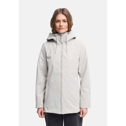 Outdoorjacke Marikoo "Minaa", Damen, Gr. L, bone, Obermaterial: 100% Polyester; Futter: 100% Polyester; Wattierung: 100% Polyester; &Auml;rmelfutter: 100% Polyester, Jacken Outdoorjacke, Sportliche Outdoorjacke mit Kapuze und hochschlie&szlig;enden Kragen