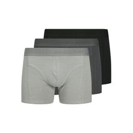 Jack & Jones Trunk JACK & JONES "JACORDINARY TRUNKS 3 PACK NOOS", Damen, Gr. M, 3 Stk., schwarz (schwarz pack:dunkelgrau, light grau), Jersey, Obermaterial: 95% Baumwolle, 5% Elasthan, unifarben, Unterhosen