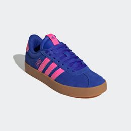Damen Sneaker "VL COURT 3.0", adidas Sportswear, Gr. 38lucid blau, lucid pink, gum10, Leder, Synthetik, Schuhe, inspiriert vom Design des adidas samba