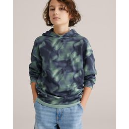 WE Fashion Sweatshirt Jungen Gr&ouml;&szlig;e 122/128 gr&uuml;n / dunkelgr&uuml;n