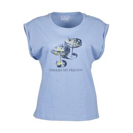 Blue Seven T-Shirt Damen Gr&ouml;&szlig;e XXL navy / hellblau / gelb