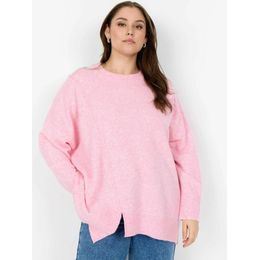 WASABI CONCEPT Damen Strickpullover "Wasabi Concept Sweater WA-CHANIN 3"94120 rose mel, Gr. 1, Obermaterial: 74% Polyacryl, 24% Polyester, 2%