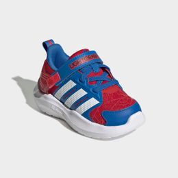 Sneaker adidas Sportswear "ADIDAS MARVEL LIGHTORAMA SPIDER-MAN F&Uuml;R BABYS UND KLEINKINDER", Damen, Gr. 22, better scarlet, ftwr wei&szlig;, bright royal, Synthetik, Textil, Schuhe Sneaker, mit Blinkfunktion