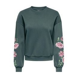 Only Sweatshirt 'ONLBROOKLYN' Damen Gr&ouml;&szlig;e S tanne / hellgr&uuml;n / rosa / weinrot