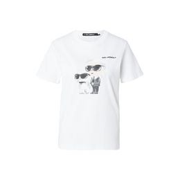 K by KARL LAGERFELD Karl Lagerfeld T-Shirt 'Ikon' Damen Gr&ouml;&szlig;e S beige / grau / schwarz / wei&szlig;