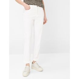 5-Pocket-Hose Brax "Style CAROLA", Damen, Gr. 46K (23), Kurzgr&ouml;&szlig;en, wei&szlig;, Web, 78% Baumwolle, 19% Lyocell, 3% Elasthan, Hosen 5-Pocket-Hose