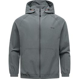 Anorak Ragwear "Roog A", Herren, Gr. L (52), dunkelgrau, Obermaterial: 94% Polyester, 6% Elasthan; Innenfutter: 100% Polyester, l&auml;ssig geschnitten h&uuml;ftlang, hoch geschlossener Ausschnitt, &Auml;rmel ohne &Auml;rmelschlitz B&uuml;ndchen mit innenliegendem Gummizug, Jacken, Sportliche &Uuml;bergangsjacke mit Kapuze