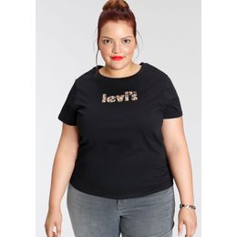 LEVI'S&reg; PLUS LEVI'S PLUS Damen T-Shirt "LSE_ PL PERFECT TEE"camo w mineral schwarz, Gr. XXXL, bedruckt, Single Jersey, Obermaterial: 100% Baumwolle, Shirts, mit
