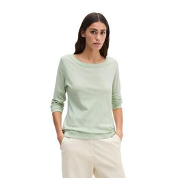 Marc O'Polo Langarmshirt MARC O'POLO "aus weichem Baumwoll-Single-Jersey", Damen, Gr. M, calm sage, Obermaterial: 100% Baumwolle, unifarben, Basic, regular fit, U-Boot-Ausschnitt, Rippb&uuml;ndchen, Shirts Langarmshirt