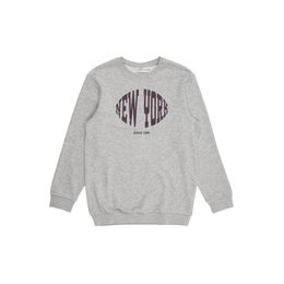 name it Sweatshirt 'NKFBELLIS' M&auml;dchen Gr&ouml;&szlig;e 158/164 hellgrau / pflaume