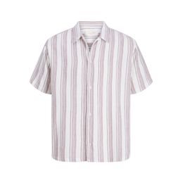 Jack & Jones JACK & JONES Herren Kurzarmhemd "JORNANTUCKET DOUBLE CLOTH SHIRT SS EA26"cabernet stripes:stripes, Gr. XXL, gestreift, Web, Obermaterial: 100%