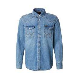 Wrangler Button Up Shirt male size 4XL Blue denim