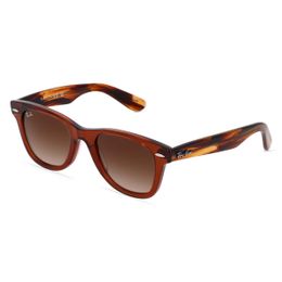 Ray Ban Junior Ray-Ban Junior RJ9066S | Unisex-Sonnenbrille | Fassung: Vollrand, Quadratisch, Kunststoff, Braun Transparent | Glasfarbe: Braun