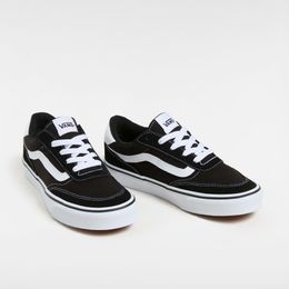 Sneaker Vans "Brooklyn LS", Damen, Gr. 37, schwarz-wei&szlig; (bzw, suede, canvas schwarz, wei&szlig;), Leder, Schuhe Sneaker
