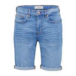 Shorts LINDBERGH "Jeans-Shorts Regular Fit", Herren, Gr. L, pale blau, Obermaterial: 89% Baumwolle, 9% Polyester, 2% Elasthan, regular fit, Hosen Shorts