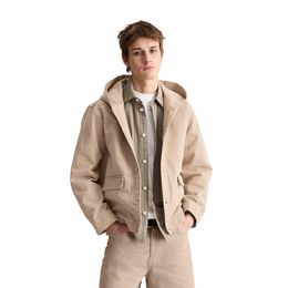 Marc O'Polo Jeansjacke MARC O'POLO DENIM "aus robustem Bio-Baumwoll-Denim", Herren, Gr. L, light beige, Obermaterial: 100% Baumwolle, unifarben, regular fit, Rundhals, Manschette, Jacken Jeansjacke
