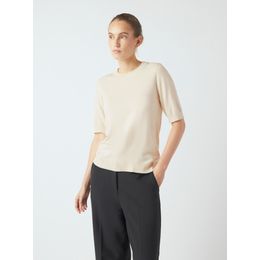 Strickpullover Y.A.S "YASLENA SS KNIT PULLOVER S. NOOS", Damen, Gr. XS, beige (birch), Strick, Obermaterial: 75% Viskose, 25% Nylon, unifarben, regular fit normal, Rundhals, Pullover Strickpullover