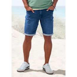 Jeansshorts John Devin "5-Pocket Shorts", Herren, Gr. 32, N-Gr, blau, denim, Denim/Jeans, Obermaterial: 98% Baumwolle, 2% Elasthan, normal kurz, Jeans Jeansshorts, aus elastischer Denim-Qualit&auml;t