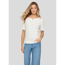 T-Shirt Rabe, Damen, Gr. 38, natur, Jersey, Obermaterial: 75% Viskose, 20% Polyester, 5% Elasthan, unifarben, normal h&uuml;ftbedeckend, Rundhals, Shirts T-Shirt, im Crinkle-Look