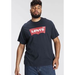 LEVI'S&reg; PLUS T-Shirt LEVI'S PLUS "LE B&T BIG GRAPHIC TEE", Herren, Gr. 4XL (72/74), blau (big graphic tee marineblaus), Jersey, Obermaterial: 100% Baumwolle, normal h&uuml;ftbedeckend, Rundhals, Shirts T-Shirt, mit Logofrontprint