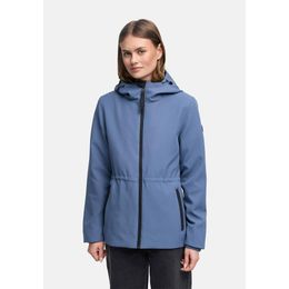 Outdoorjacke Marikoo "Katzilein", Damen, Gr. L, dusty blau, Obermaterial: 100% Polyester; Futter: 100% Polyester; Wattierung: 100% Polyester; &Auml;rmelfutter: 100% Polyester, Jacken Outdoorjacke, Leichte &Uuml;bergangsjacke mit Kapuze und Kordelzug