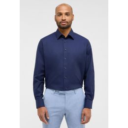 Langarmhemd Eterna "MODERN FIT", Herren, Gr. 38, Normalgr&ouml;&szlig;en, blau (dunkelblau), 100% Baumwolle, tailliert, Manschette, Hemden, NON IRON (b&uuml;gelfrei)